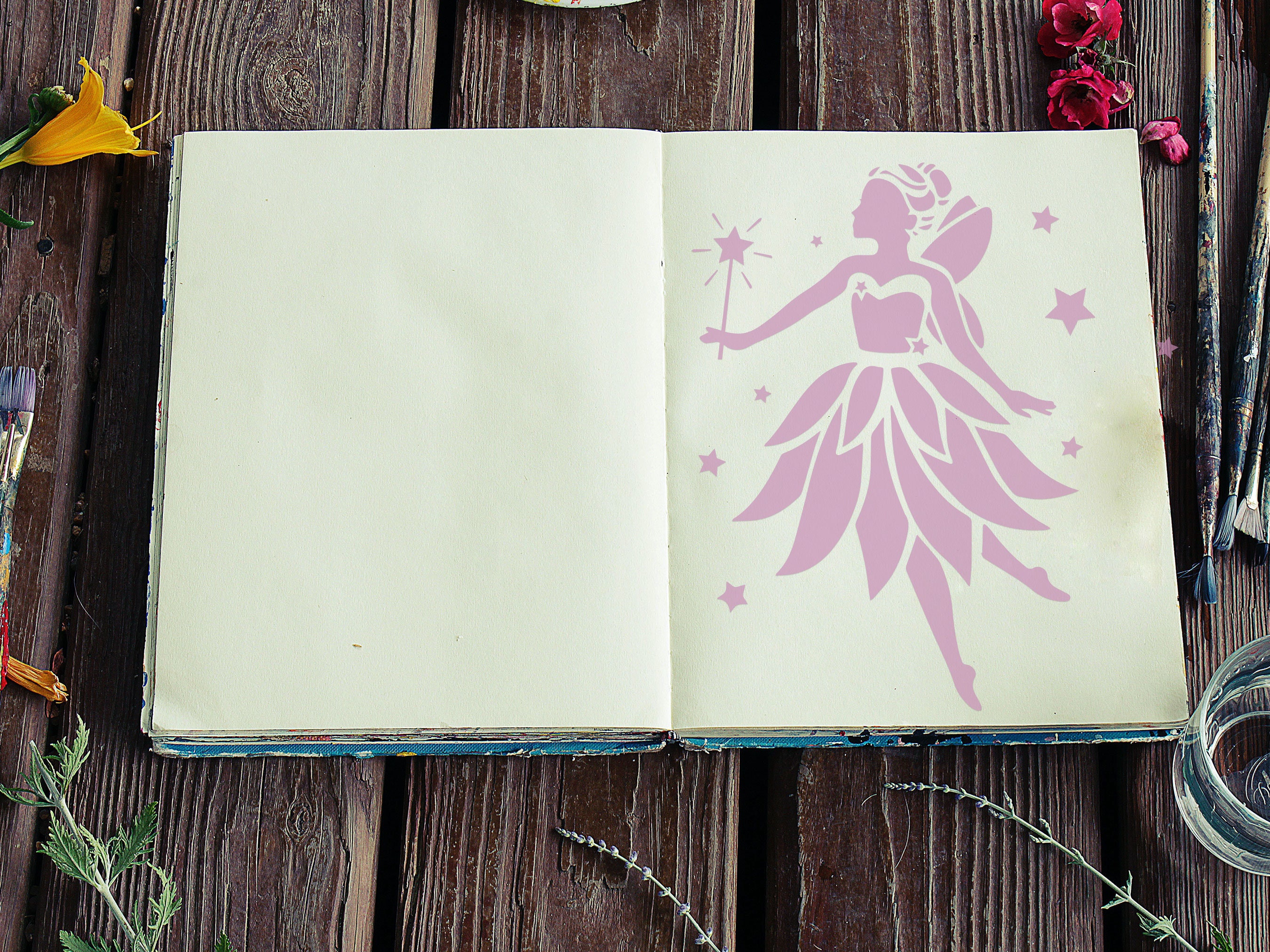 Fairy Stencil, Reusable Fairy Stencil, Art Stencil - DIY Craft Stencil ...