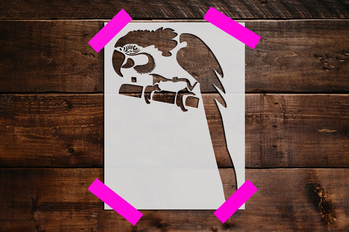 Parrot Stencil Reusable Parrot Stencil Art Stencil DIY | Etsy