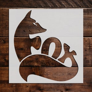 Fox Stencil, Reusable Fox Stencil, Art Stencil - DIY Craft Stencil ...