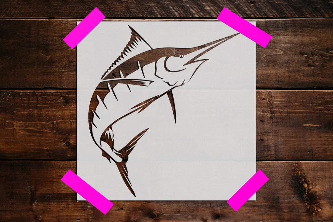 Sailfish Stencil, Reusable Sailfish Stencil, DIY Craft Stencil, Large ...