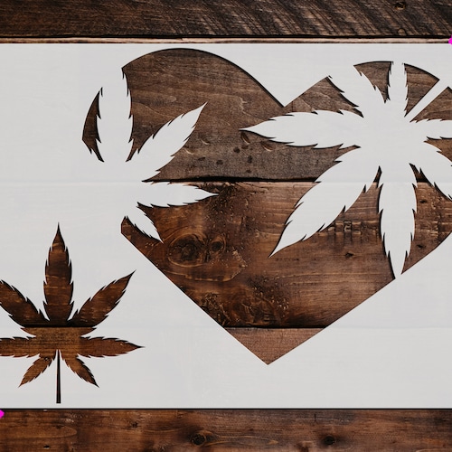 Marijuana Leaf Stencil Reusable Marijuana Leaf Stencil Art - Etsy