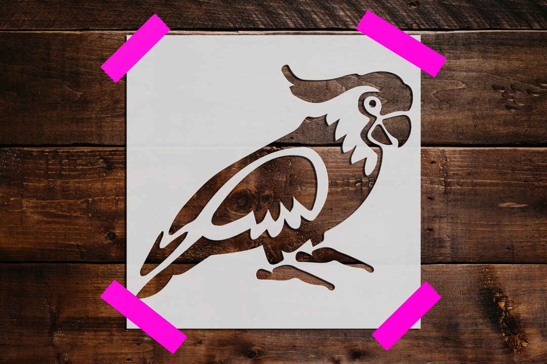 Parrot Stencil, Reusable Parrot Stencil, Art Stencil - DIY Craft ...