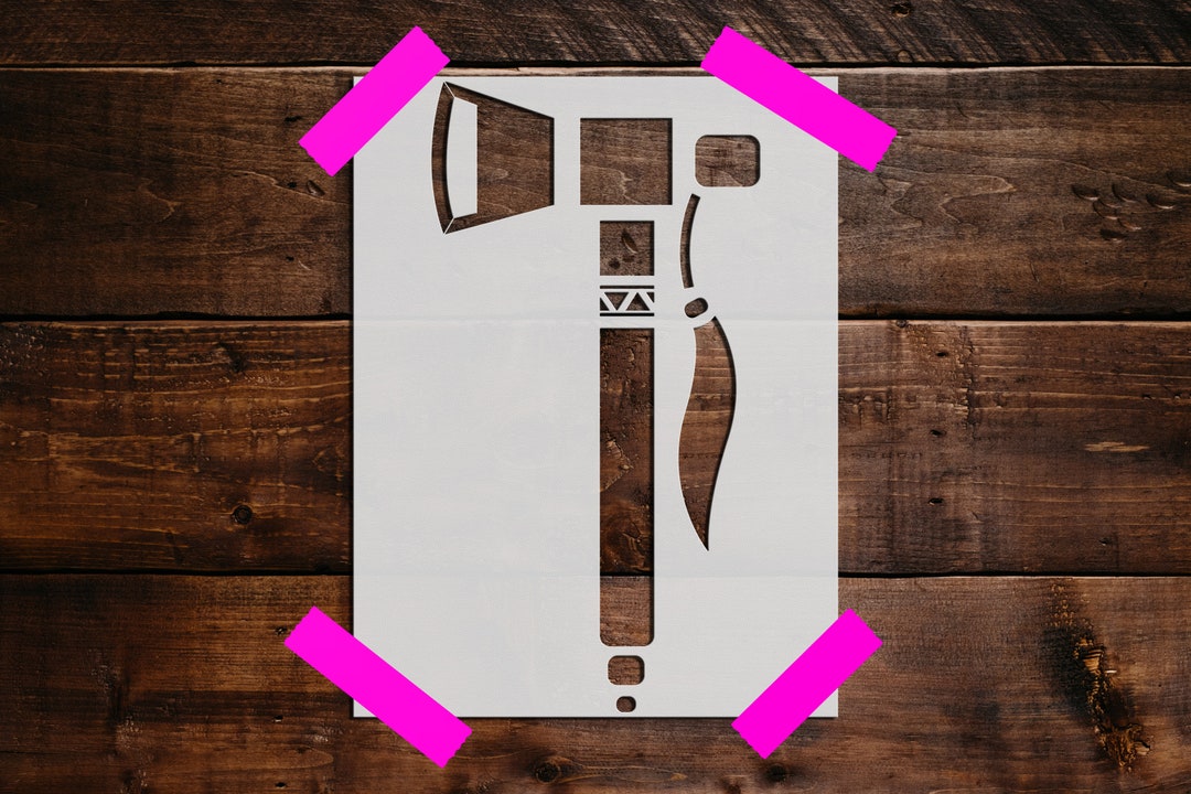 Indian Hatchet Stencil - Reusable Indian Hatchet Stencil - DIY Craft ...