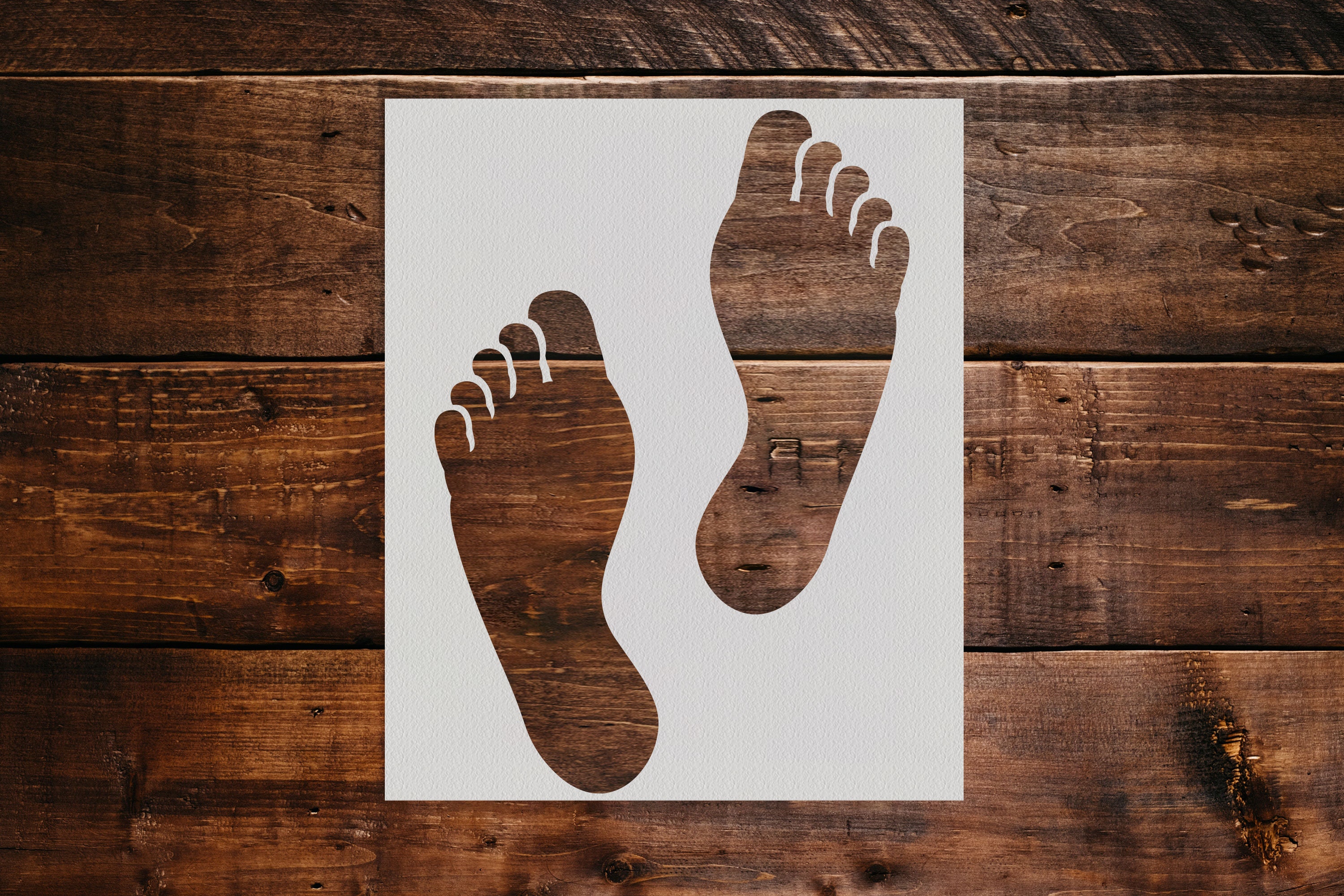 Footprint Stencil - Reusable Footprint Stencil - Art Stencil - DIY ...