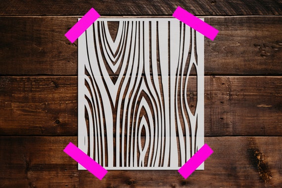 wood-pattern-stencil-reusable-wood-pattern-stencil-art-etsy