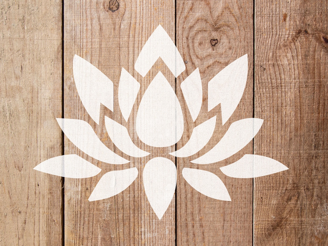 Lotus Flower Stencil, Reusable Lotus Flower Stencil, Art Stencil, DIY ...