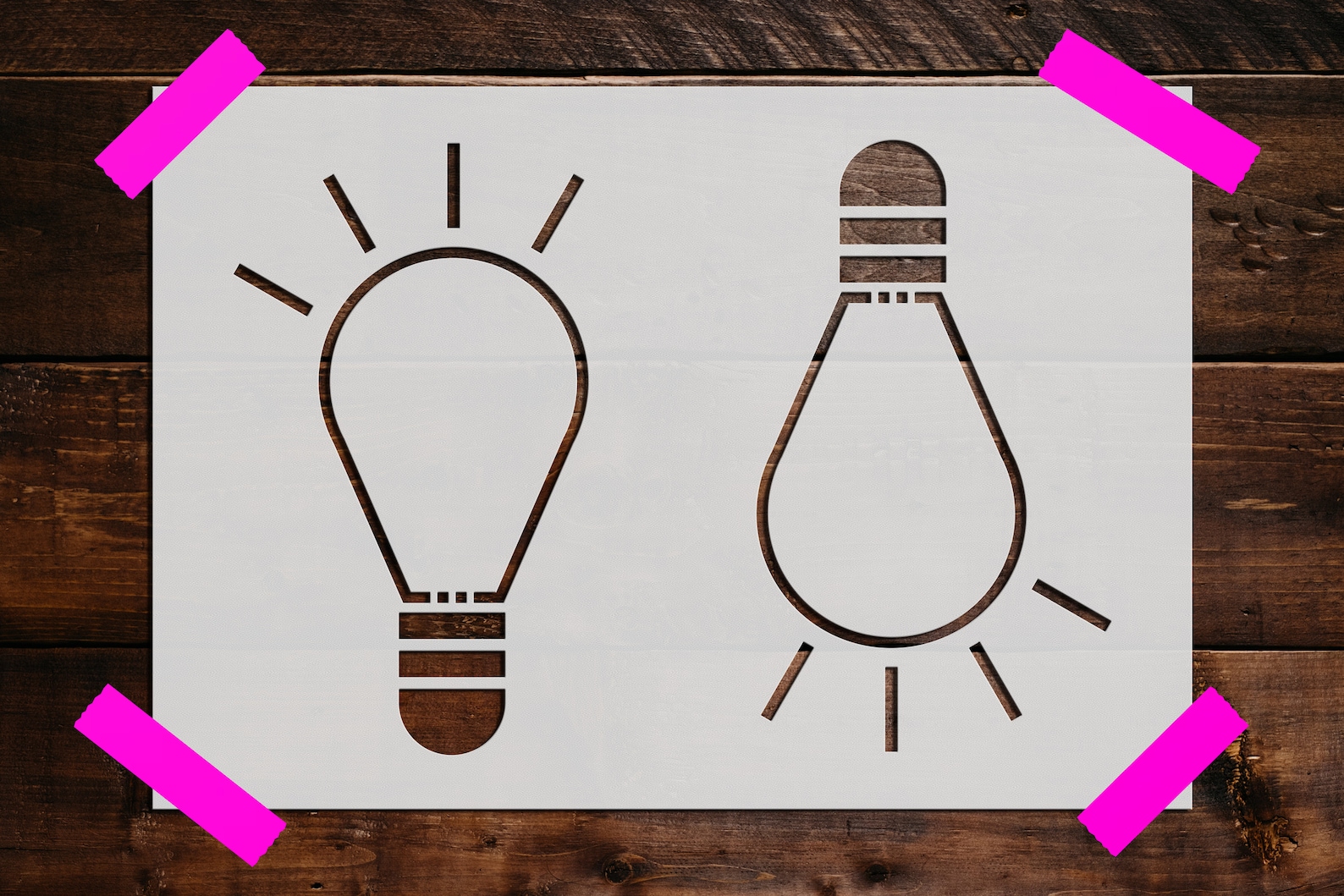 Light Bulbs Stencil Reusable Light Bulbs Stencil DIY Craft - Etsy