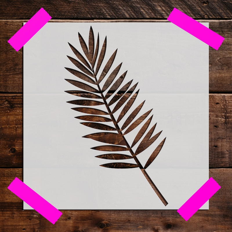 Palm Leaf Stencil - Etsy