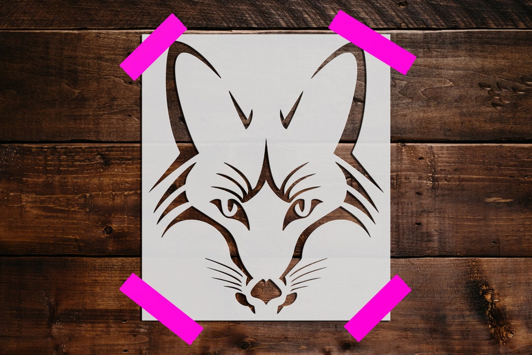 Fox Head Stencil - Reusable Fox Head Stencil - Art Stencil - DIY Craft ...