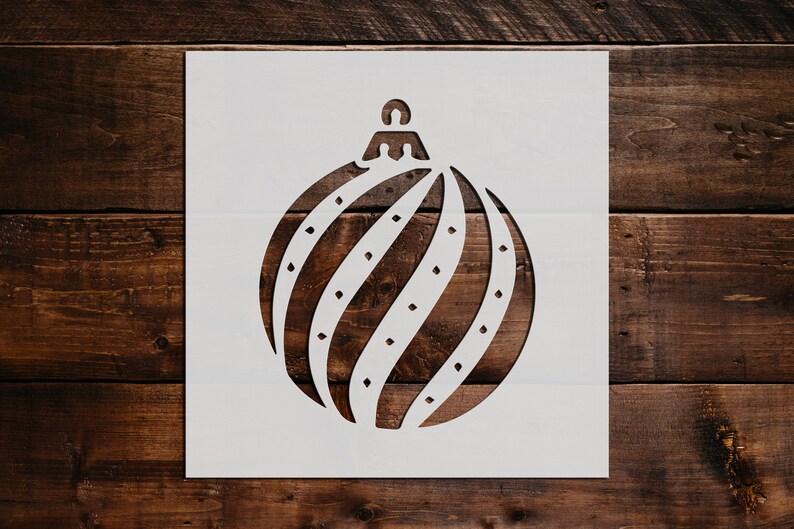 Christmas Ornament Stencil, Reusable Christmas Ornament Stencil, Art ...