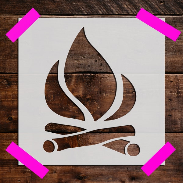 Campfire Stencil - Etsy