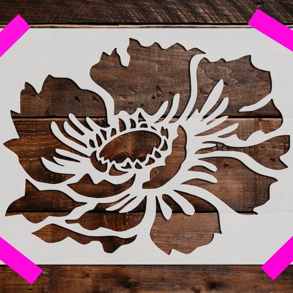 Large Flower Stencil - Etsy