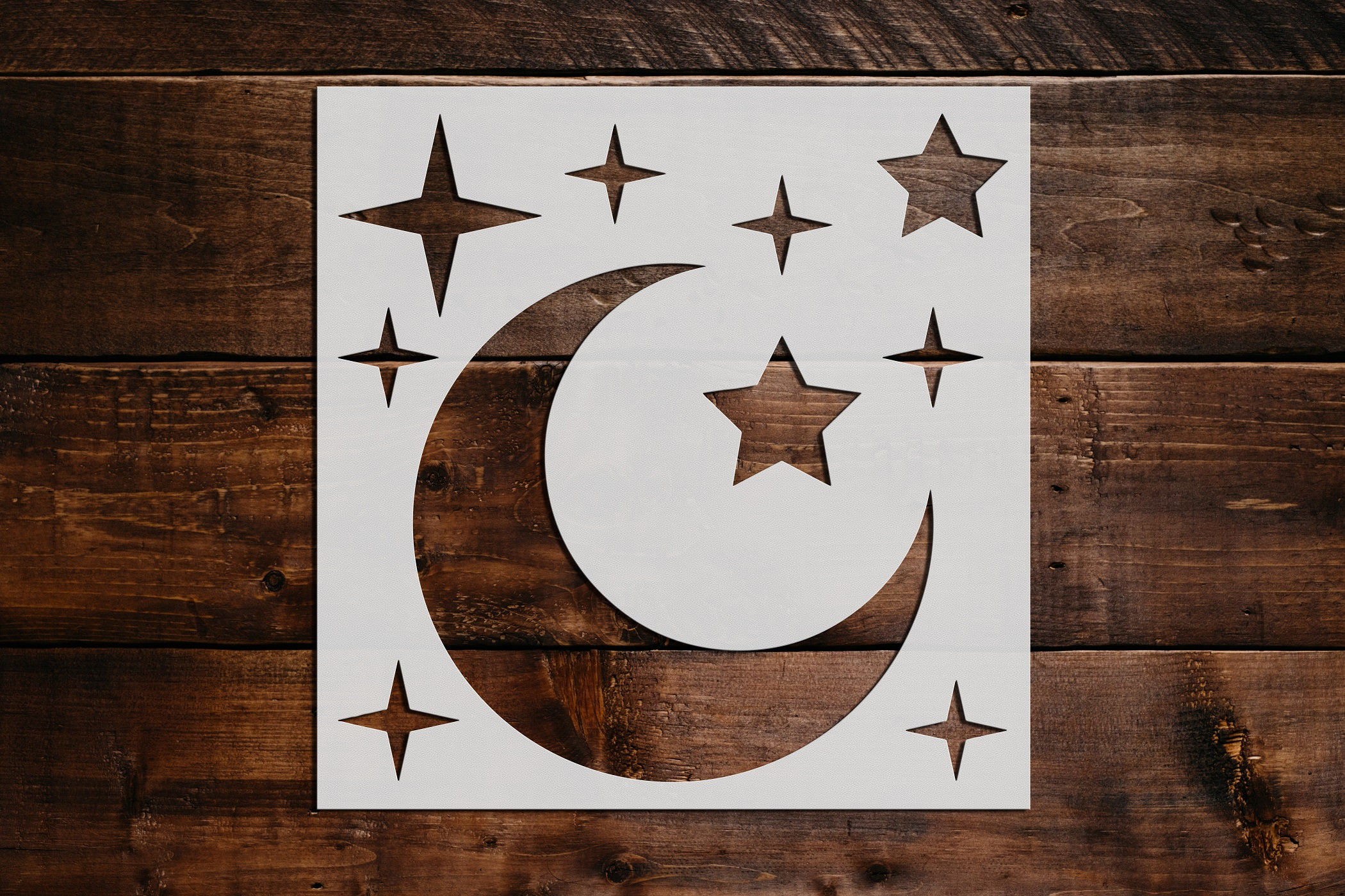 Star and Moon Stencil Reusable Star and Moon Stencil Art | Etsy
