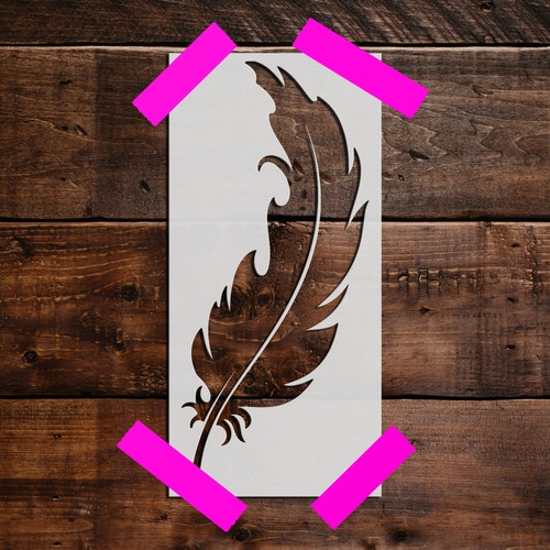 Feather Stencil Reusable Feather Stencil DIY Craft - Etsy