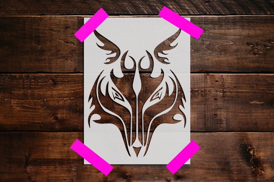 Fox Stencil - Reusable Fox Stencil - DIY Craft Stencil, Large Fox ...