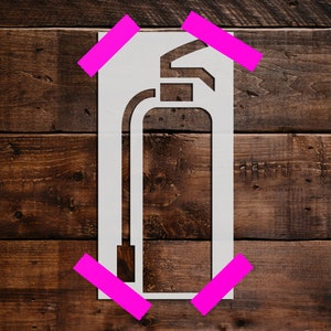 Fire Extinguisher Stencil - Reusable Fire Extinguisher Stencil - DIY ...