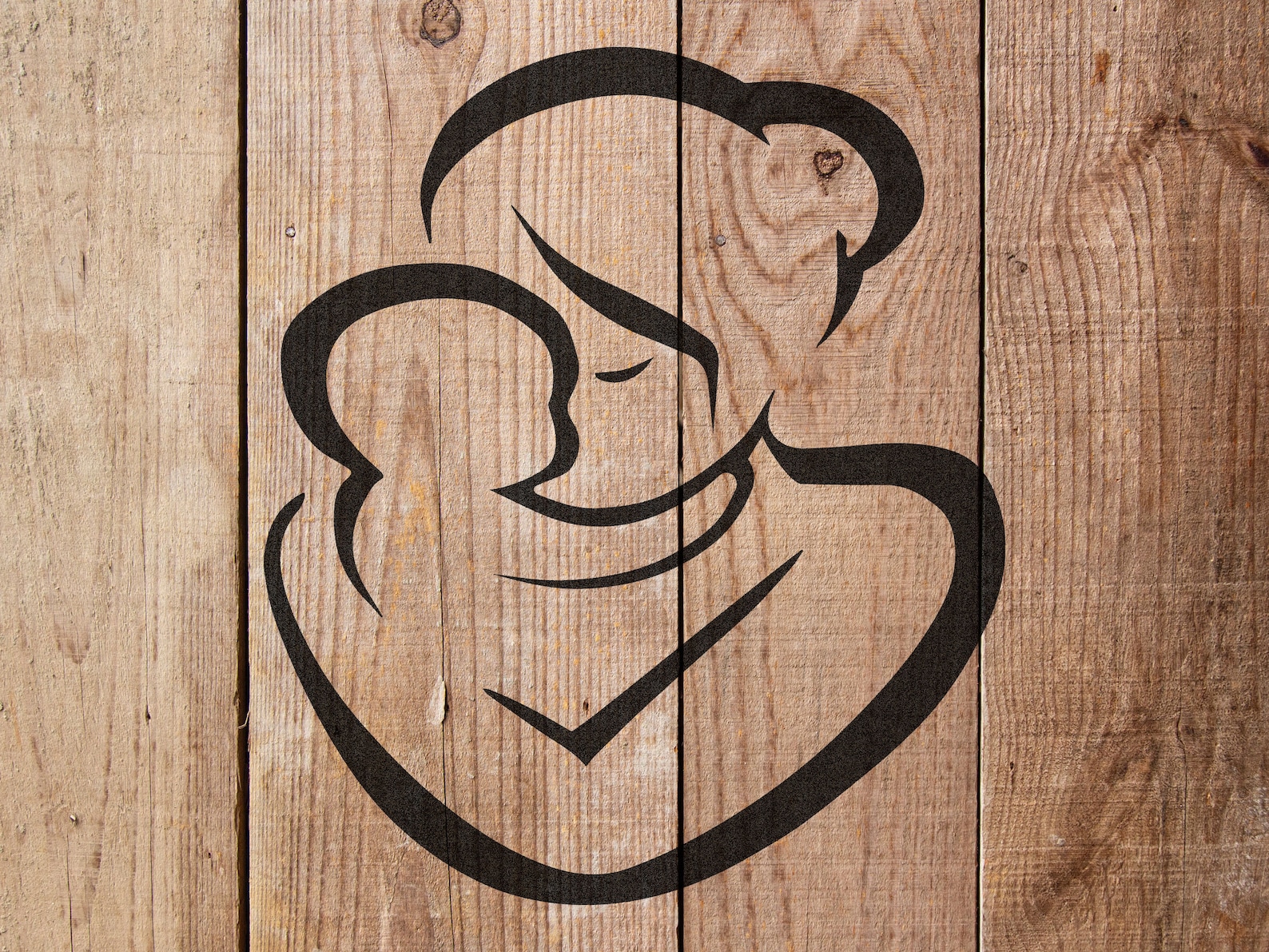 Mother & Baby Stencil Reusable Mother and Baby Stencil Art - Etsy