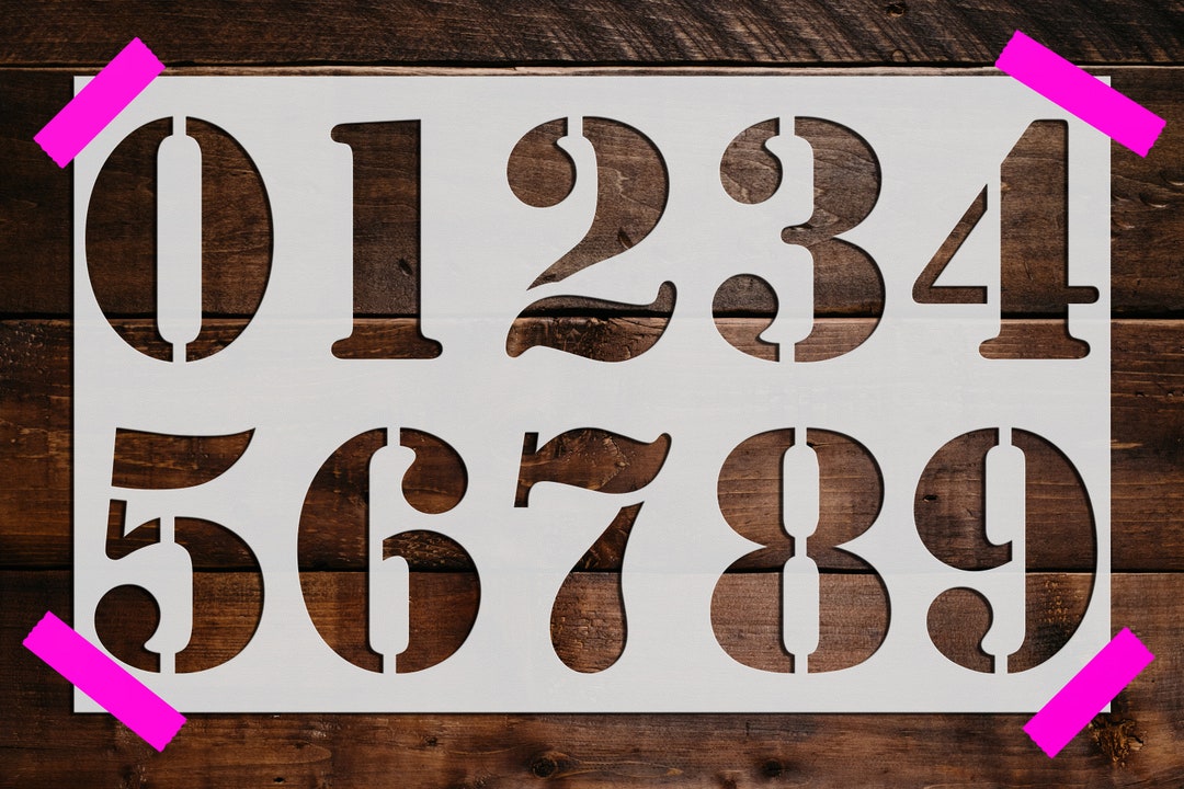 Numbers Stencil, Reusable Numbers Stencil, Art Stencil, DIY Craft ...