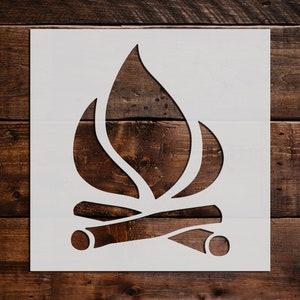 Campfire Stencil, Reusable Campfire Stencil, Art Stencil, DIY Craft ...