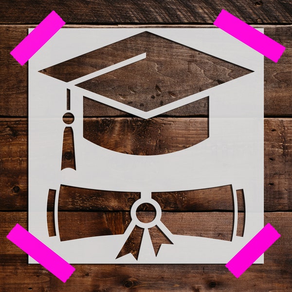 Graduation Stencil - Etsy