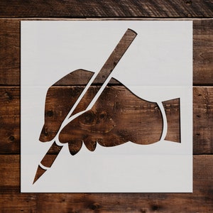 A Hand Writing Stencil - Reusable A Hand Writing Stencil - Art Stencil ...