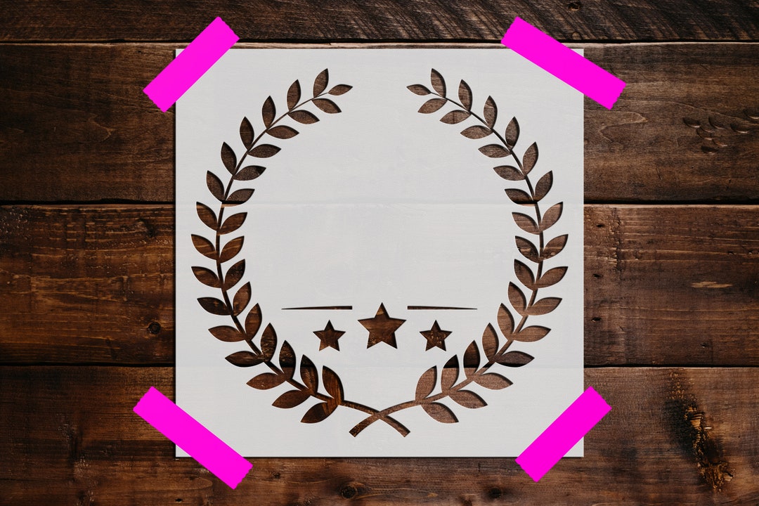 Circle Branch Design Stencil, Reusable Circle Branch Design Stencil ...