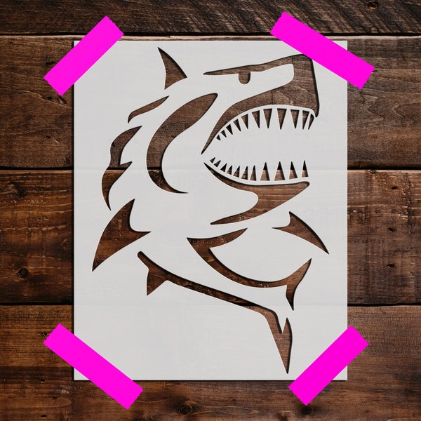Large Shark Stencil - Etsy