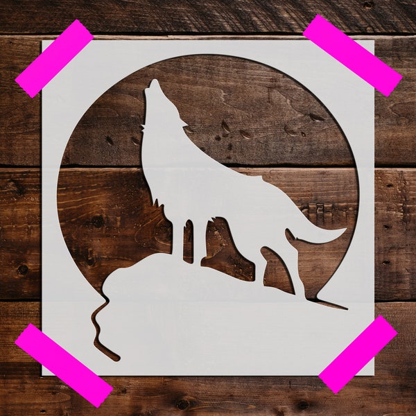 Wolf Stencil - Etsy