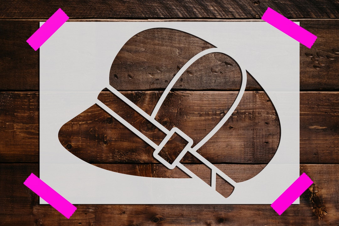 Hat Stencil, Reusable Hat Stencil, DIY Craft Stencil, Large Hat Stencil ...