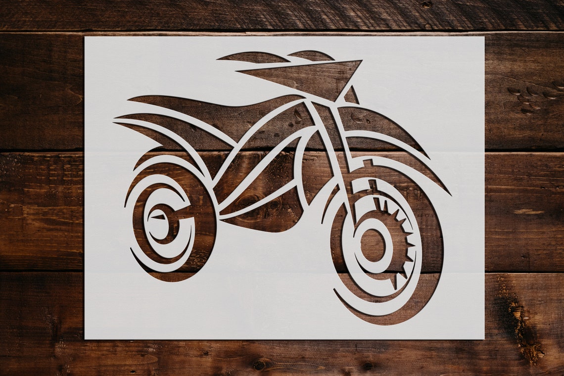 Motorcycle Dirt Bike Stencil Reusable Motorcycle Dirt Bike - Etsy