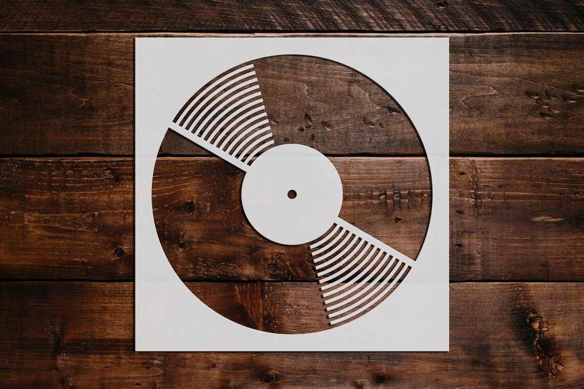 Record Stencil Reusable Record Stencil Art Stencil DIY | Etsy