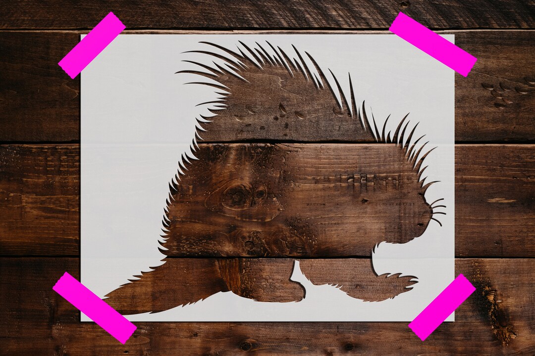 Porcupine Stencil, Reusable Porcupine Stencil, DIY Craft Stencil, Large ...