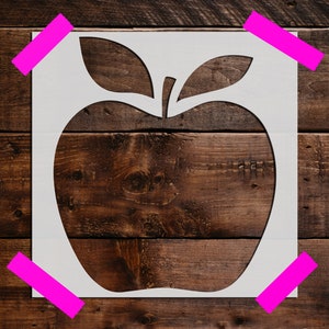 Apple Stencil, Reusable Apple Stencil, Art Stencil - DIY Craft Stencil ...