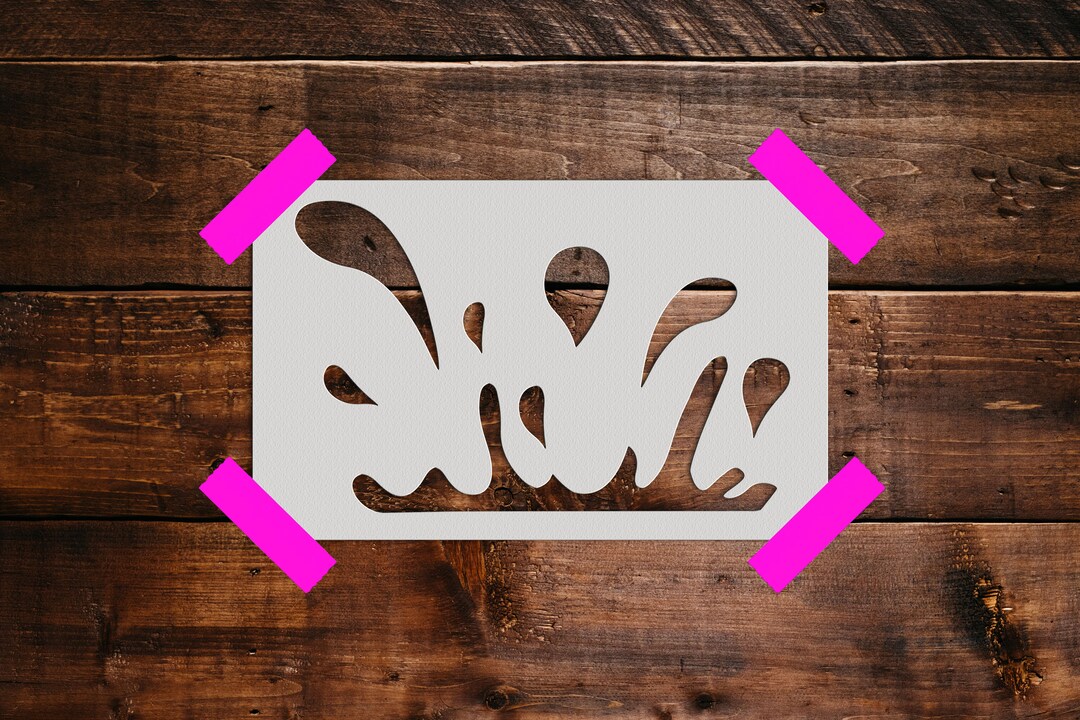 Puddle Splash Water Drops Stencil, Reusable Stencil, Art Stencil, DIY ...