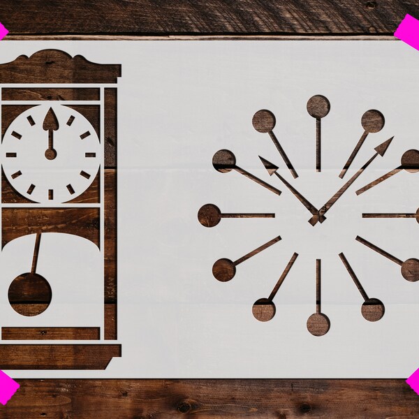 Time Clock Stencil - Etsy