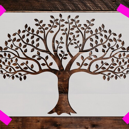 Tree Stencil Reusable Tree Stencil DIY Craft Stencil Large - Etsy