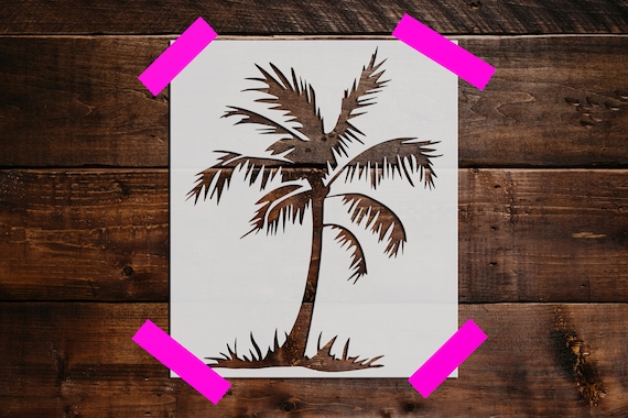 Palm Tree Stencil Reusable Palm Tree Stencil Art Stencil - Etsy