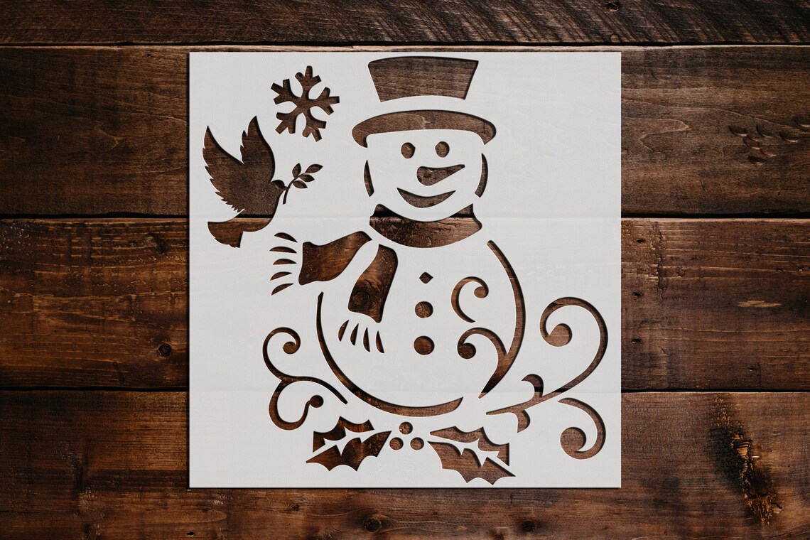 Snowman Stencil, Reusable Snowman Stencil, Art Stencil, DIY Craft ...