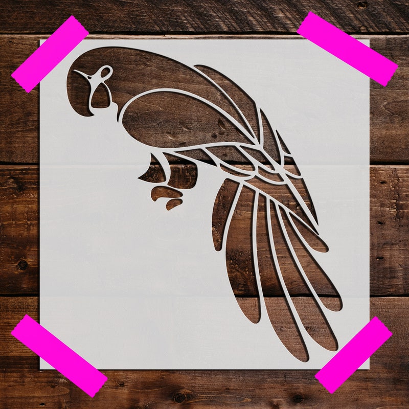 Parrot Stencil - Etsy