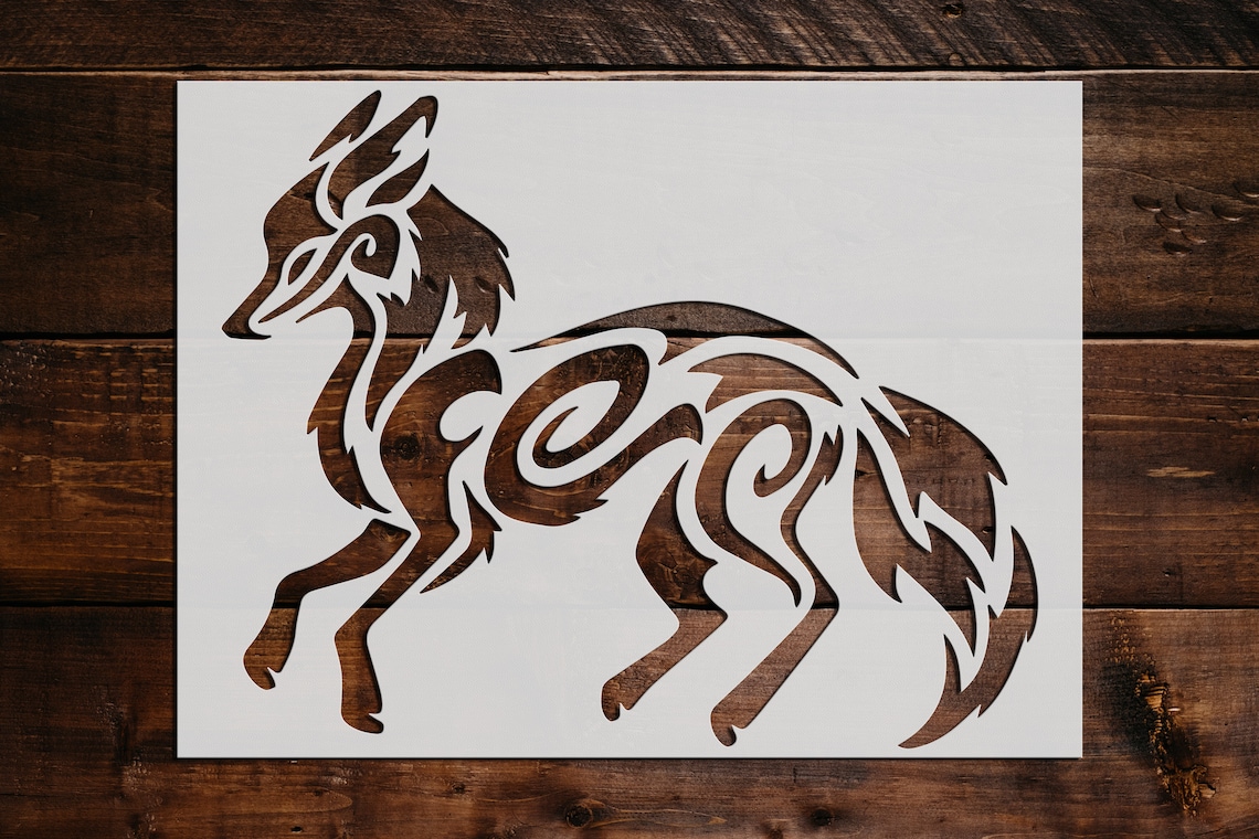 Fox Stencil Reusable Fox Stencil DIY Craft Stencil Large - Etsy