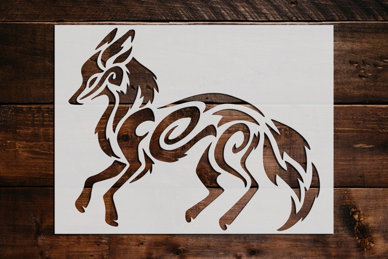 Fox Stencil Reusable Fox Stencil DIY Craft Stencil Large - Etsy