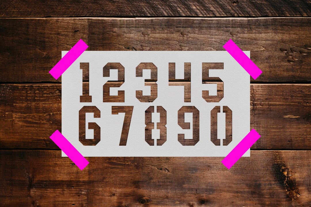 Numbers Sheet Stencil Reusable Stencil Art Stencil DIY - Etsy