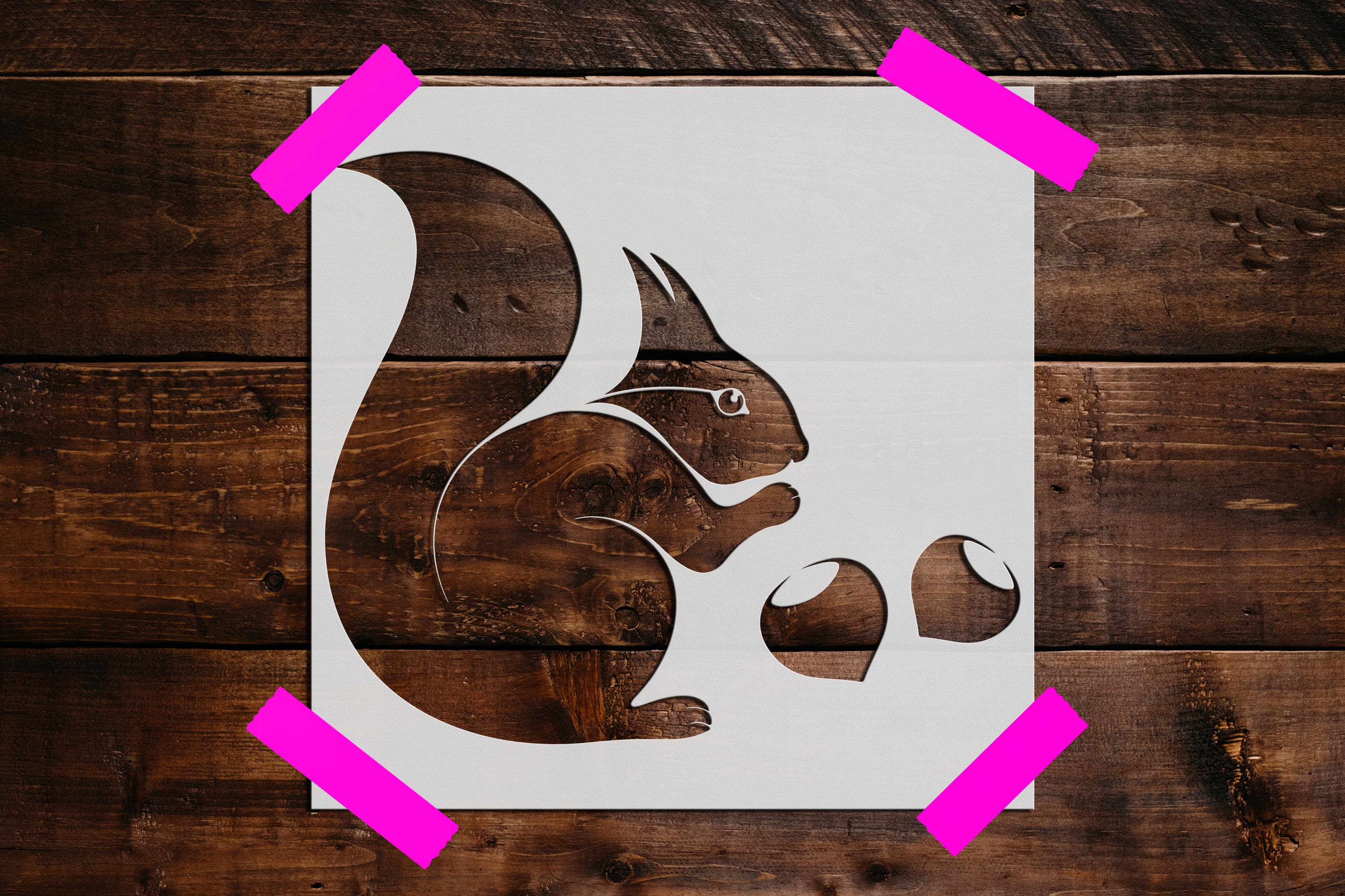 Running Squirrel Stencil