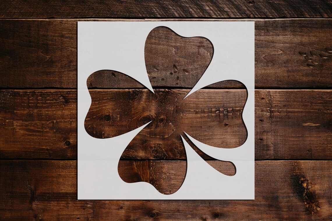 Four Leaf Clover Stencil Reusable Four Leaf Clover Stencil - Etsy
