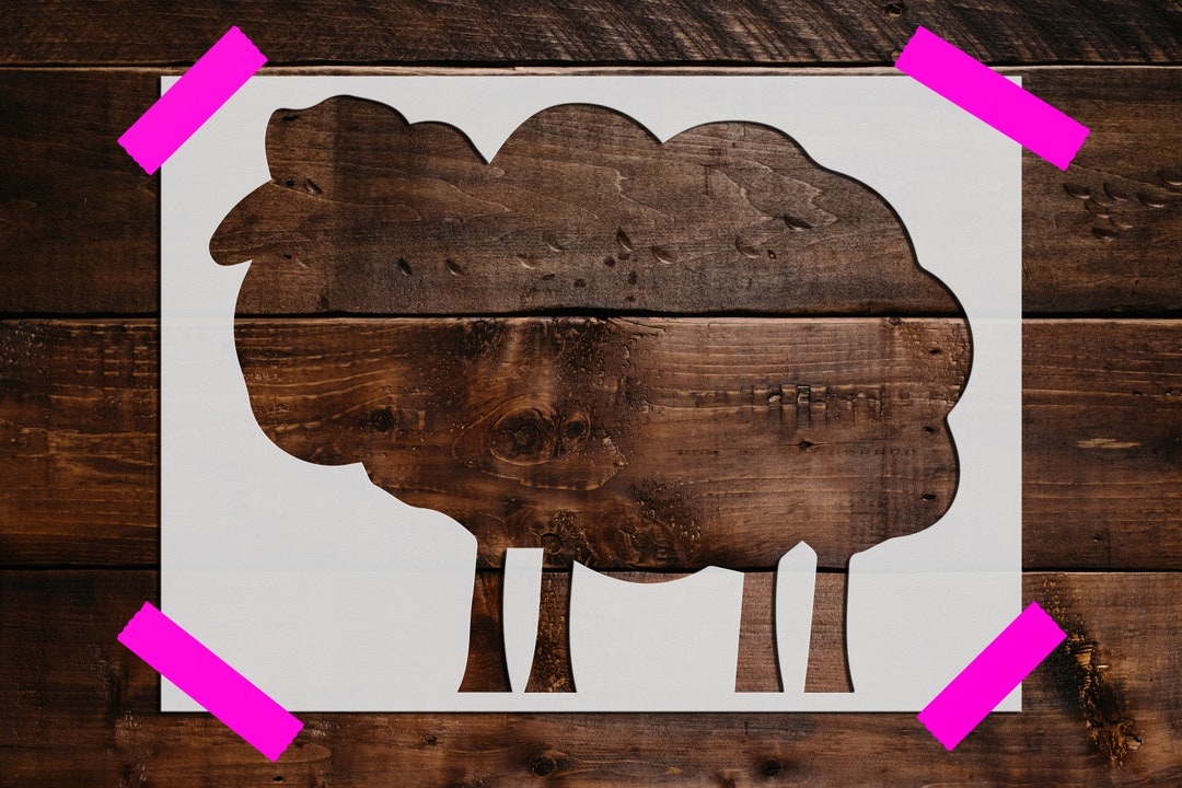 Sheep Stencil, Reusable Sheep Stencil, DIY Craft Stencil, Large Sheep ...