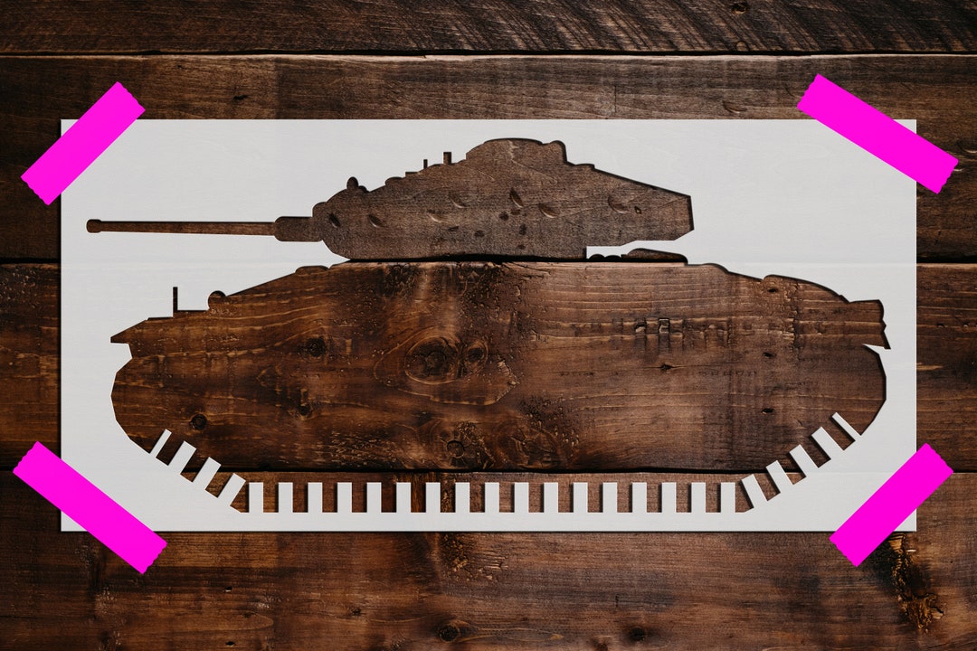 Tank Stencil - Reusable Tank Stencil - Art Stencil - DIY Craft Stencil ...