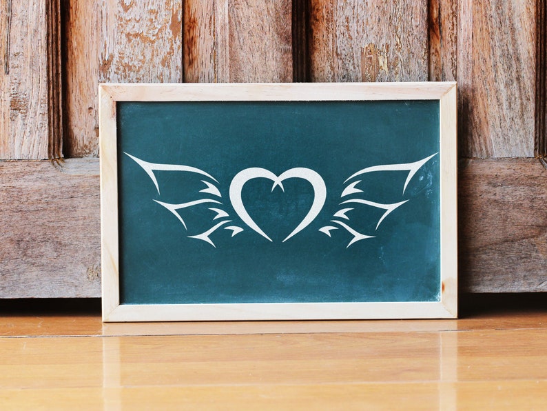 Demon Heart Stencil - Reusable Demon Heart Stencil - Art Stencil - DIY ...