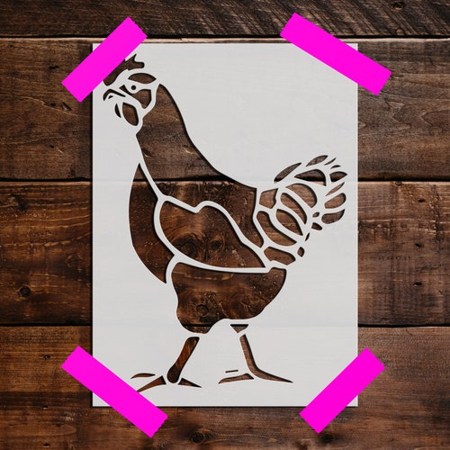 Chicken Stencil Reusable Chicken Stencil Art Stencil DIY | Etsy