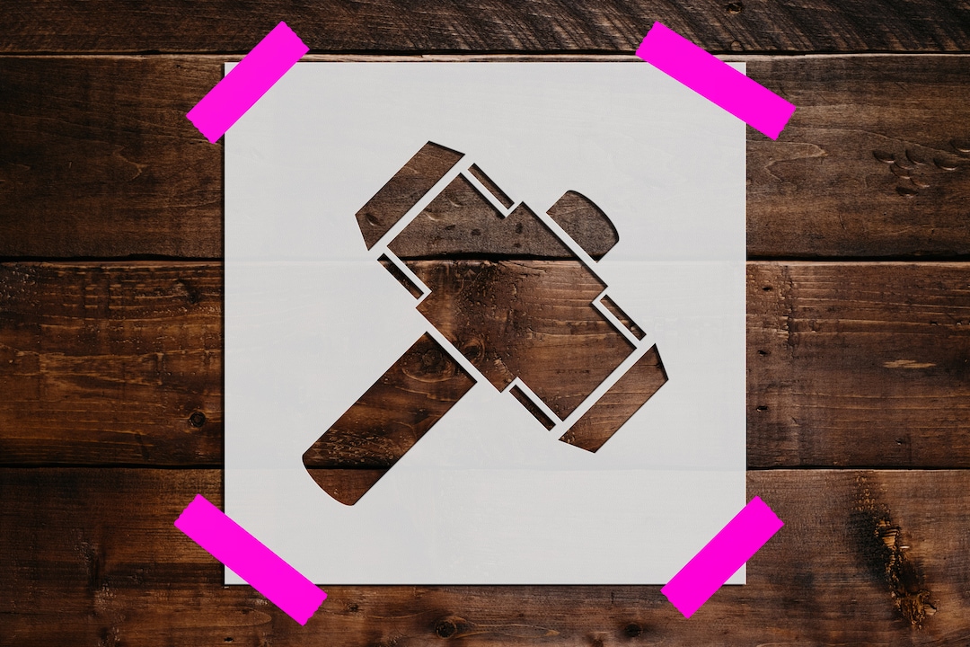 Hammer Stencil - Reusable Hammer Stencil - Art Stencil- Hammer Stencil ...