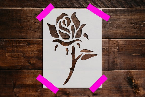 Rose Stencil Reusable Rose Stencil Art Stencil DIY Craft | Etsy